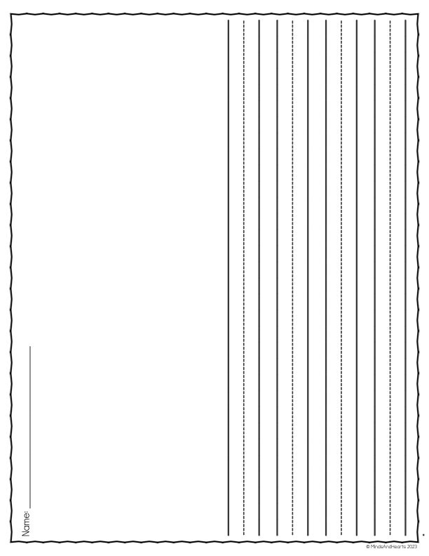 Lined Writing Paper Vertical & Horizontal Preschool, Primary ...