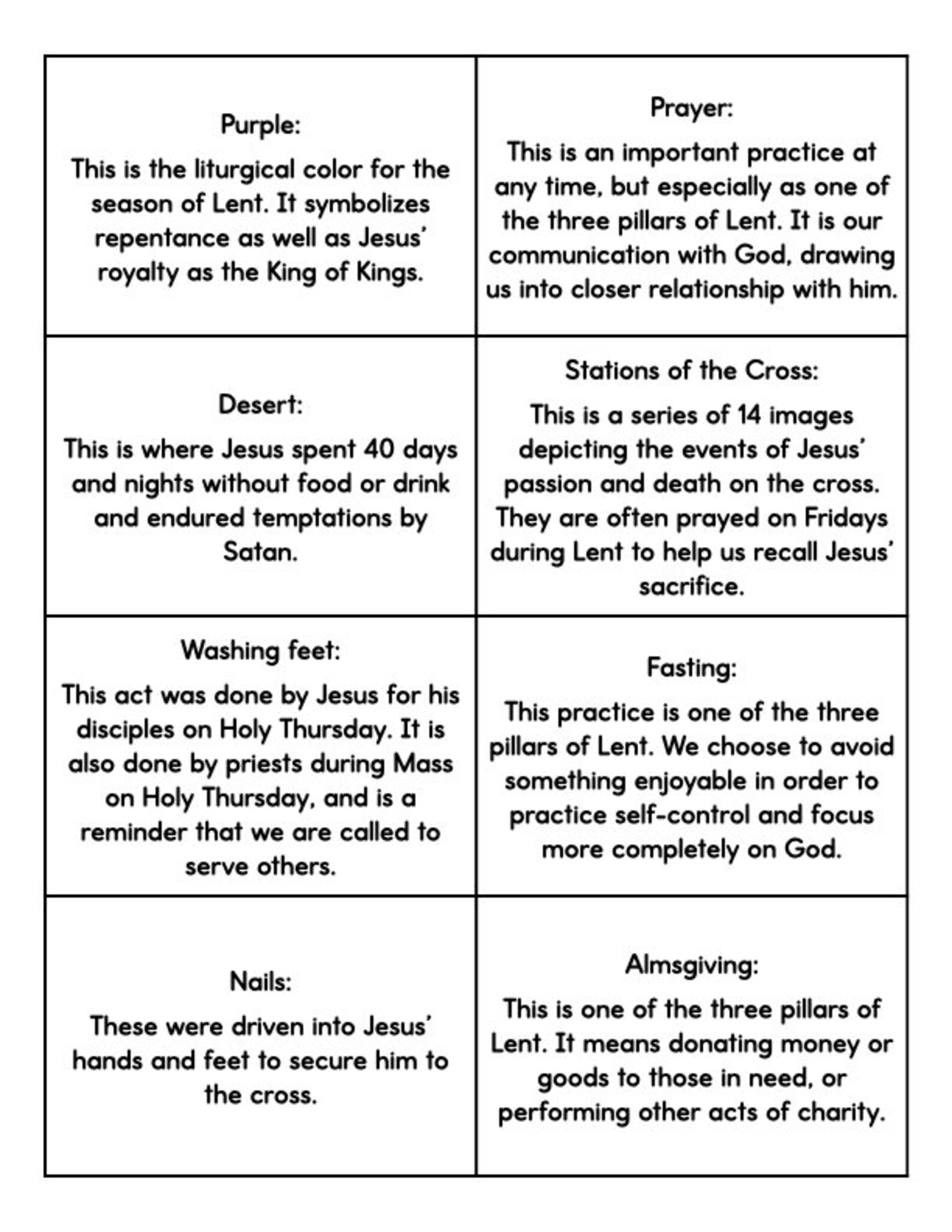 Lent Bingo Game Ash Wednesday Holy Week Easter Activity - Etsy