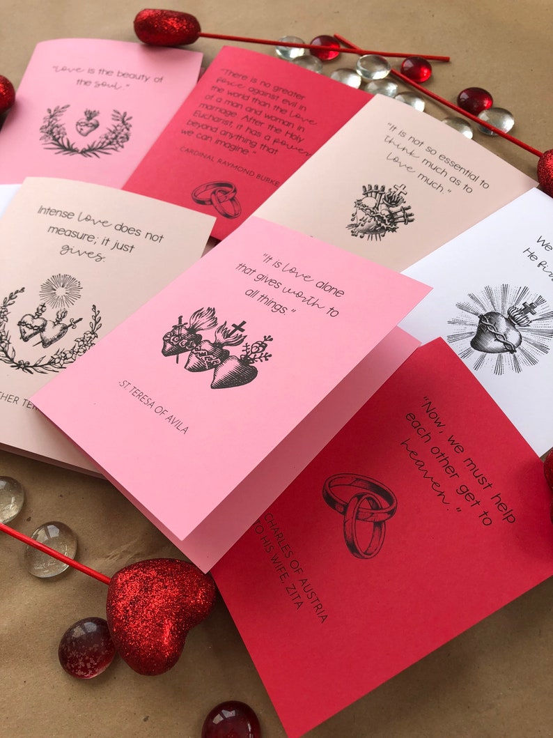 Printable Catholic Valentine Cards Valentine's Day Love St. Therese ...