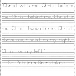 CURSIVE & PRINTING Yearlong Catholic Saints Copywork Bundle: 350+ Pages ...