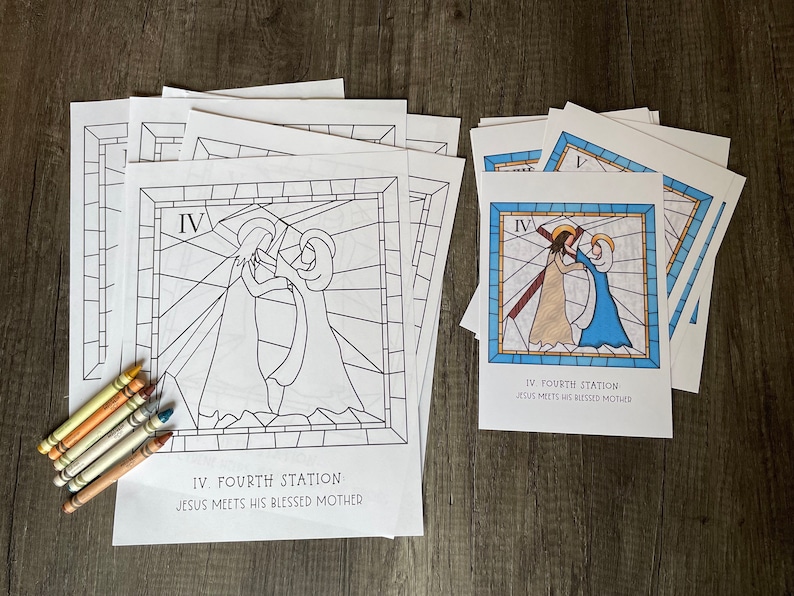 Stations of the Cross Stained Glass Posters: Lent and Holy Week ...