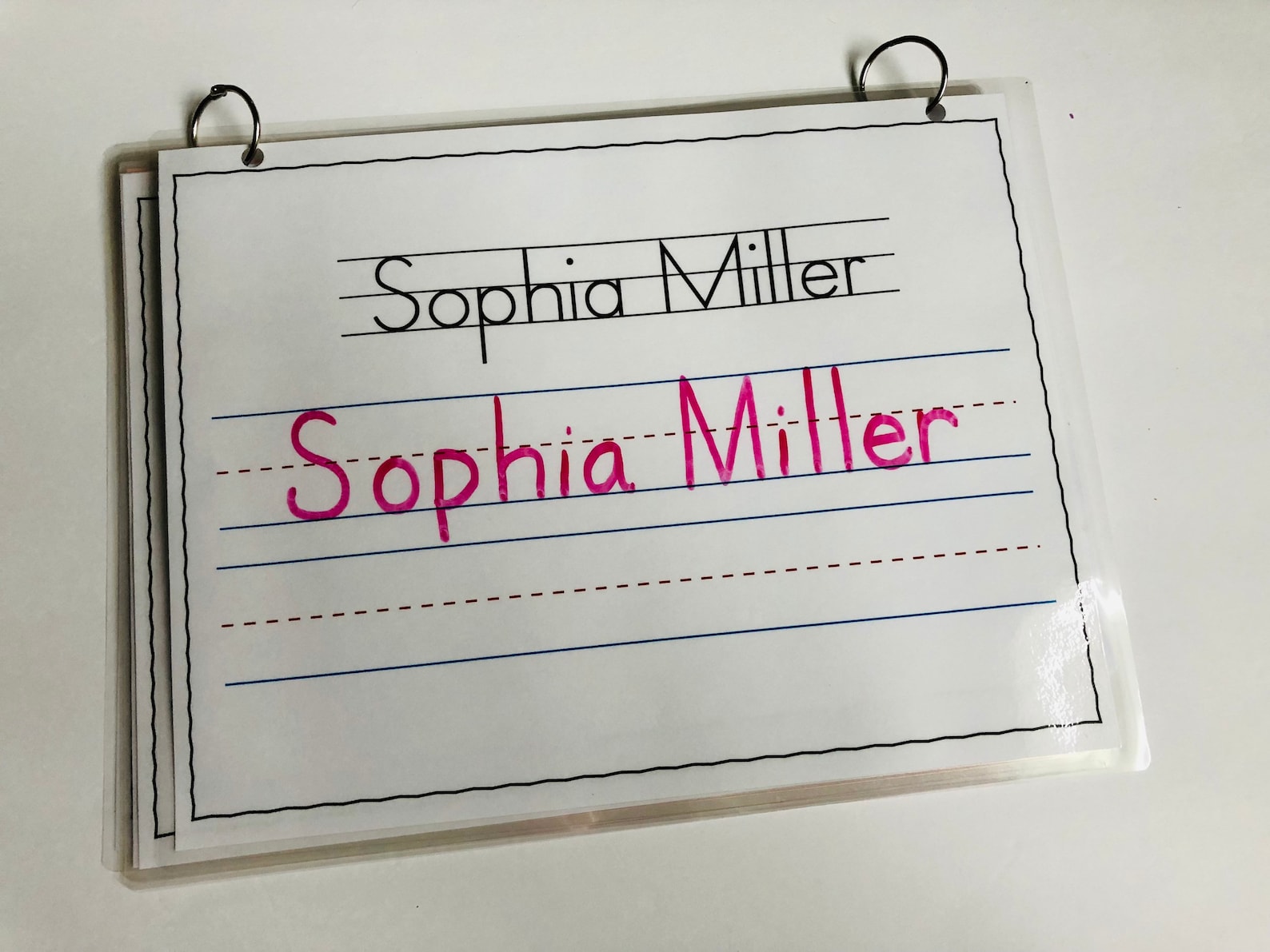 Personalized Name Handwriting Book Dry Erase Preschool - Etsy