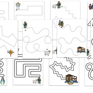 Nativity Tracing Fine Motor Activity Pages - Christmas Tracing ...