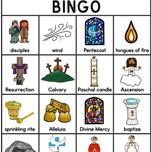 Easter Season Bingo W/ Ascension Thursday & Pentecost Sunday ...