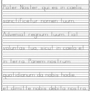 Latin Catholic Prayer Copywork - Cursive AND Printing Handwriting ...
