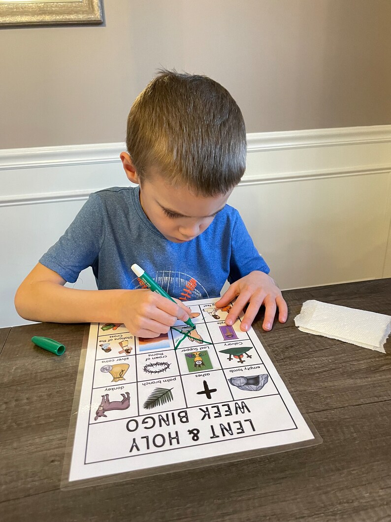 Lent Bingo Game Ash Wednesday Holy Week Easter Activity - Etsy