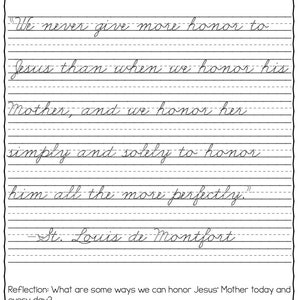 CURSIVE Yearlong Catholic Saints Copywork Bundle: 175+ Pages of ...