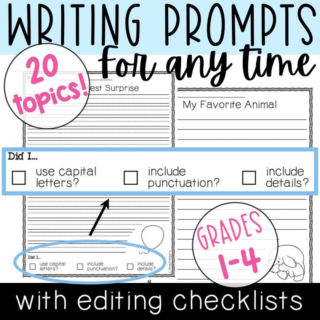 Journal Writing Prompts - Back to School, Homeschool, Morning Work ...