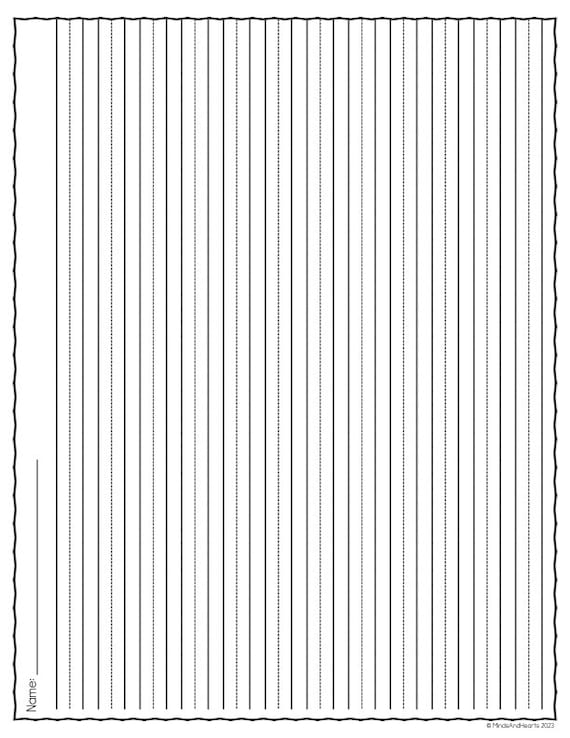 Vertical Lined Paper Template
