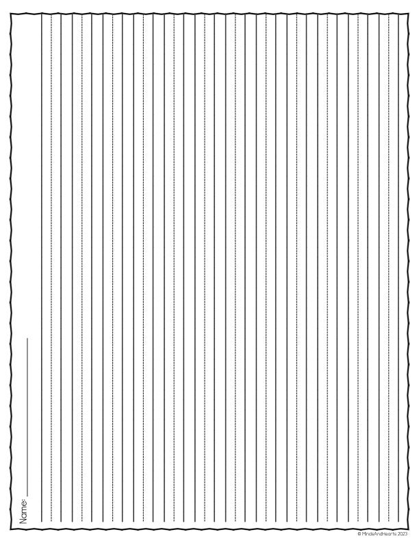 Lined Writing Paper Vertical & Horizontal Preschool, Primary ...