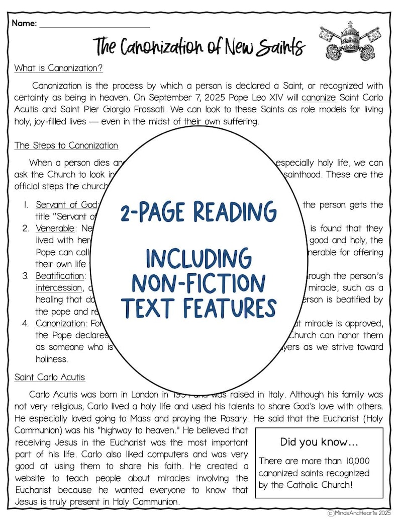 Carlo Acutis and Pier Giorgio Frassati Canonization Reading ...