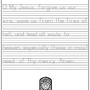 Catholic Prayer Copywork: Manuscript & Cursive | Tracing | Handwriting ...