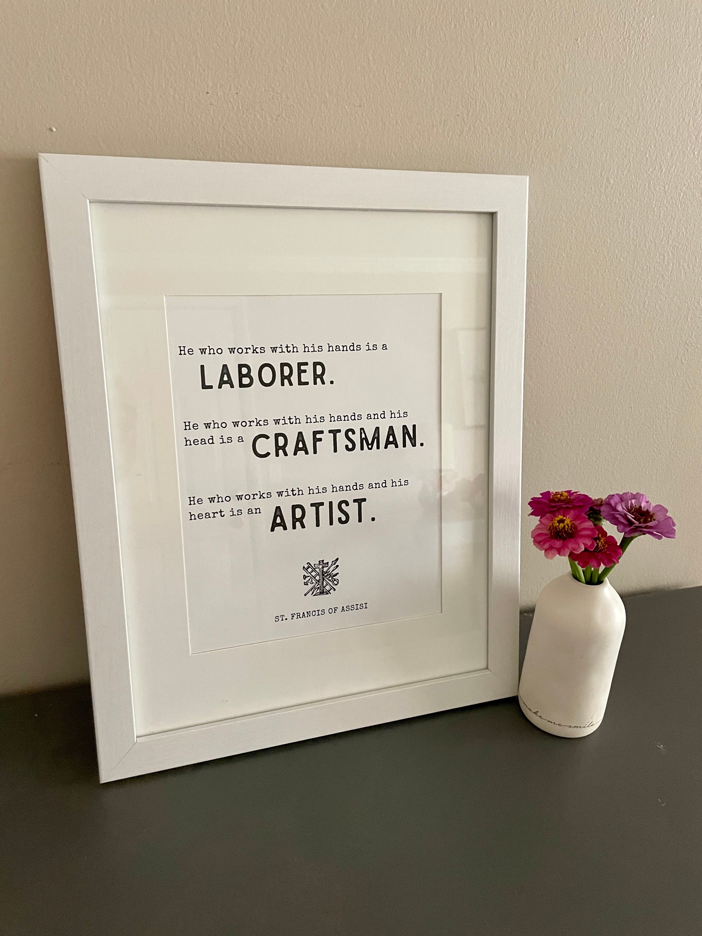 Laborer, Craftsman, Artist Printable Wall Art | St. Francis of Assisi ...