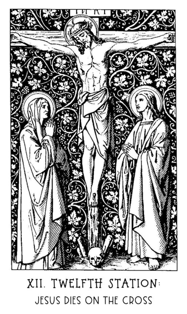 Stations of the Cross Vintage Posters | Lent Banner or Garland ...