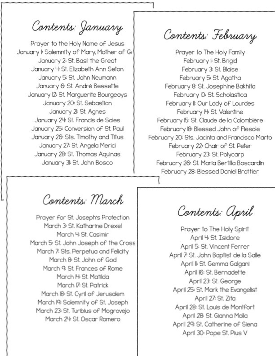 CURSIVE Yearlong Catholic Saints Copywork Bundle: 175 Pages - Etsy