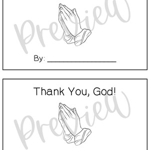 Thank You God Prayer Coloring Book | Preschool and Kindergarten ...