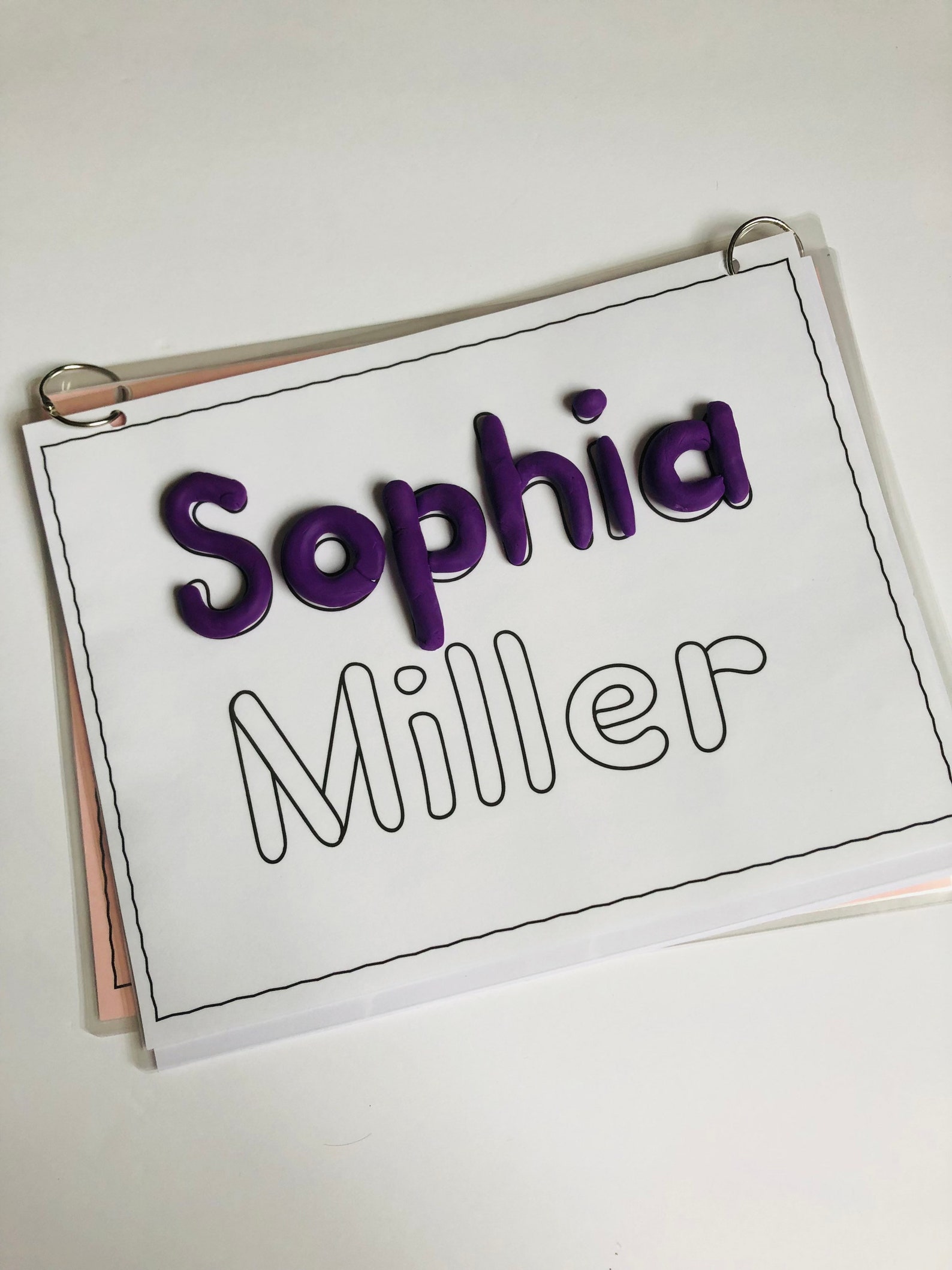Personalized Name Handwriting Book Dry Erase Preschool - Etsy