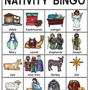 Nativity Bingo Game - Christmas or Advent Activity | Religious ...