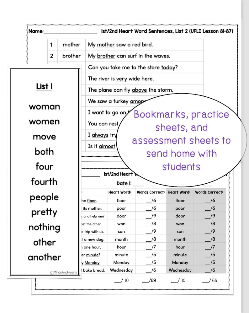 Irregular Heart Word Assessment: Grades 1-2 | Created to Align With ...