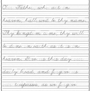 Catholic Prayer Copywork: Cursive | Faith Formation | Handwriting ...