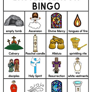 Easter Season Bingo W/ Ascension Thursday & Pentecost Sunday ...