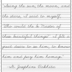 CURSIVE Yearlong Catholic Saints Copywork Bundle: 175+ Pages of ...