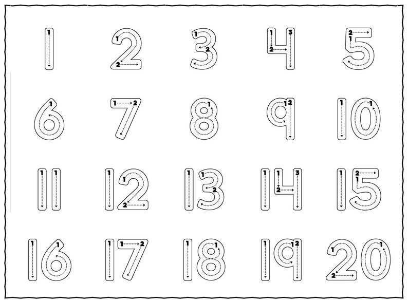 Letter and Number Formation Tracing Sheets Handwriting - Etsy