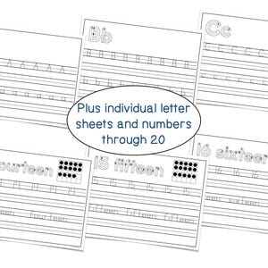 Letter and Number Formation Tracing Sheets | Handwriting | Preschool ...