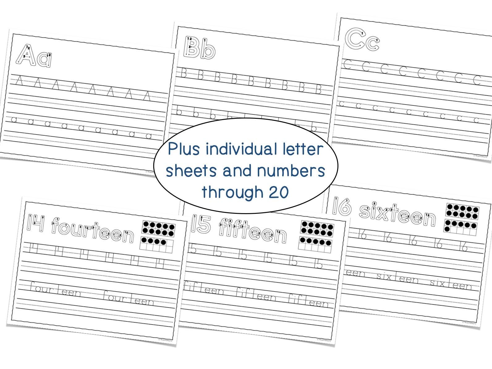 Letter and Number Formation Tracing Sheets | Handwriting | Preschool ...