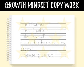 Cursive Positive Affirmations for KIDS Handwriting Practice - Etsy