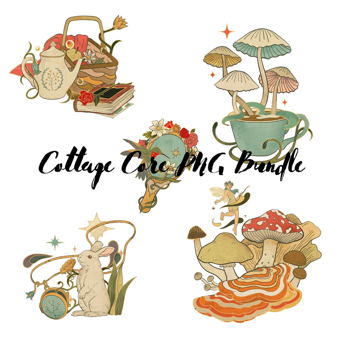 Cottage Core Fairy SVG PNG Bundle Fairy Bundle Whimsical Sweatshirt ...