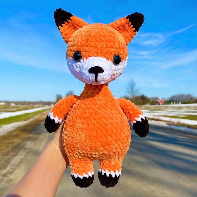 Fox Crochet Pattern Fox Amigurumi Pattern Plush Bulky Yarn - Etsy