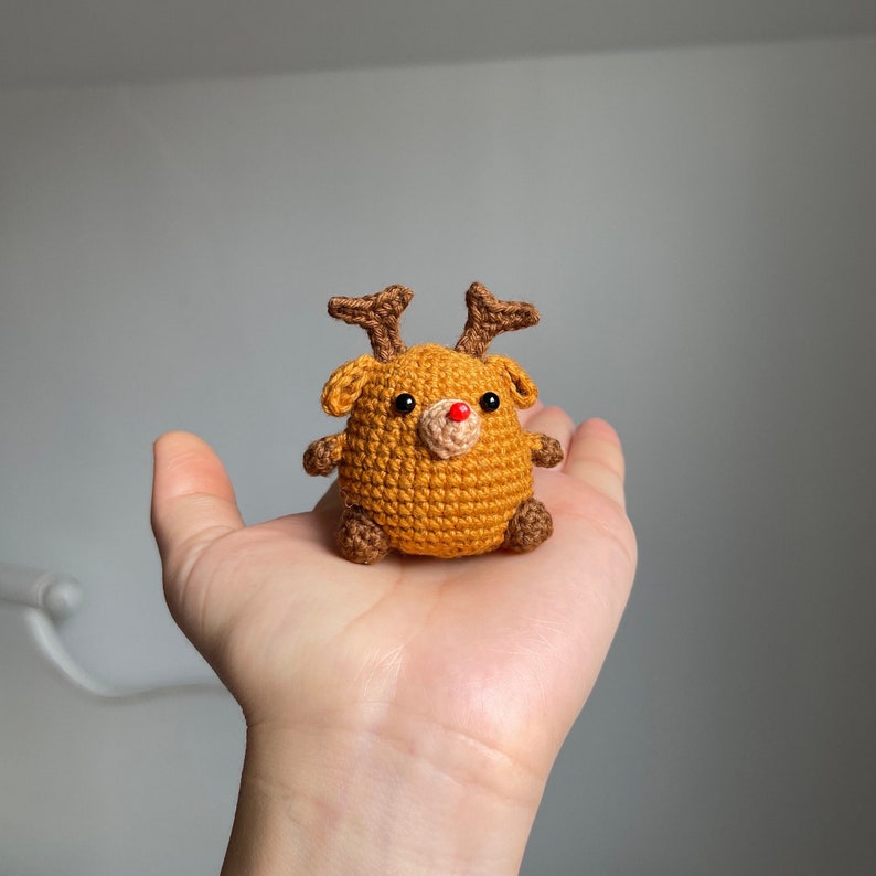 Tiny Reindeer Amigurumi, Mini Rudolph Crochet, Digital PDF Pattern - Etsy