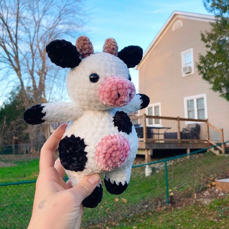 Cow Crochet Pattern, Cow Amigurumi Pattern, Plush Bulky Yarn, Soft ...