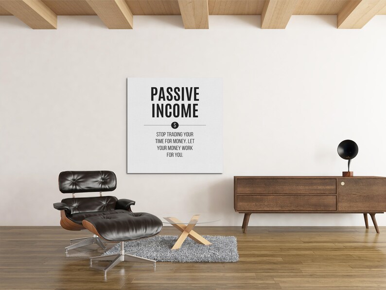 Passive Income Wall Art Minimalist Wall Art Real Estate - Etsy