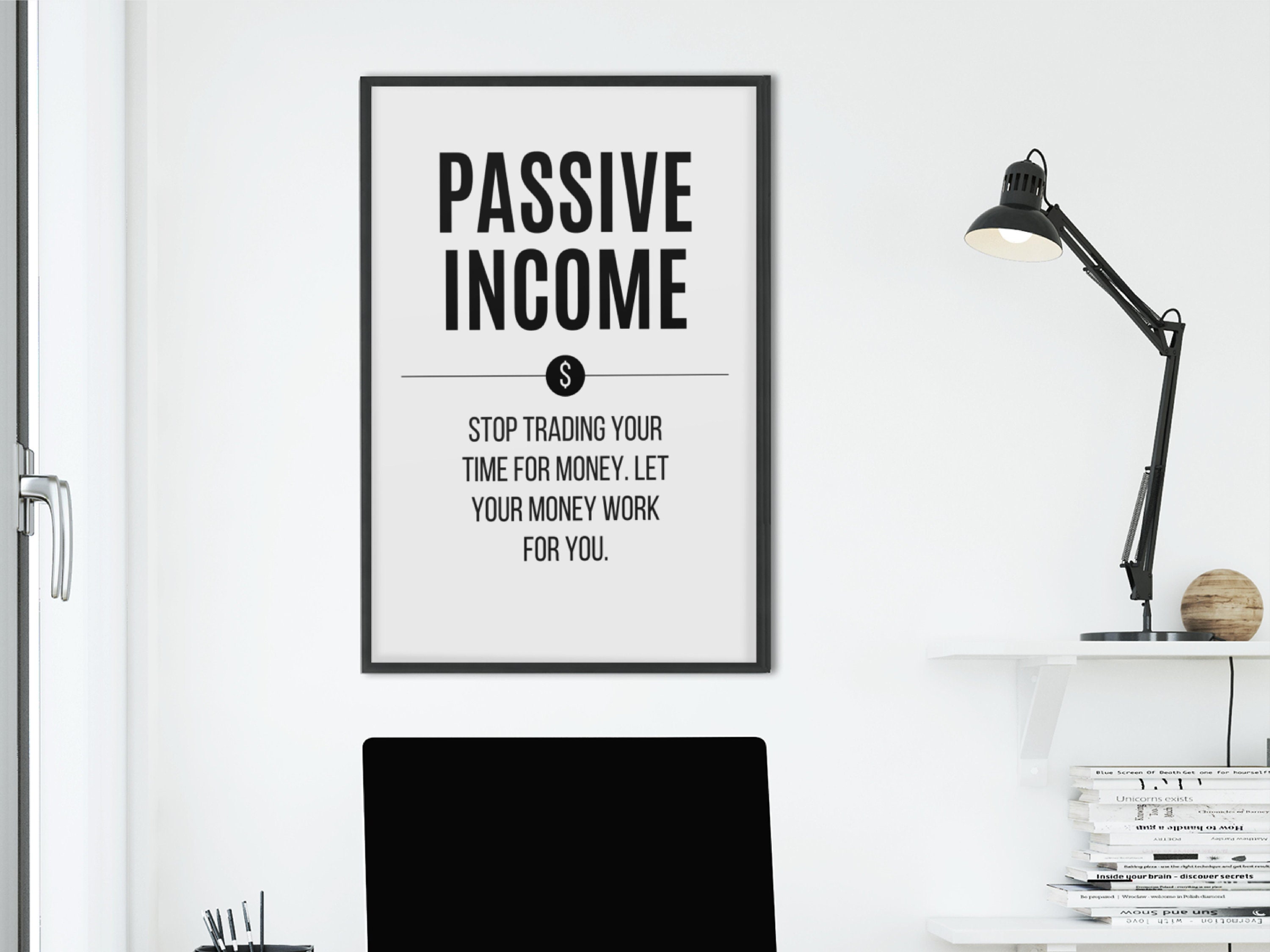 Passive Income Wall Art Minimalist Wall Art Real Estate - Etsy