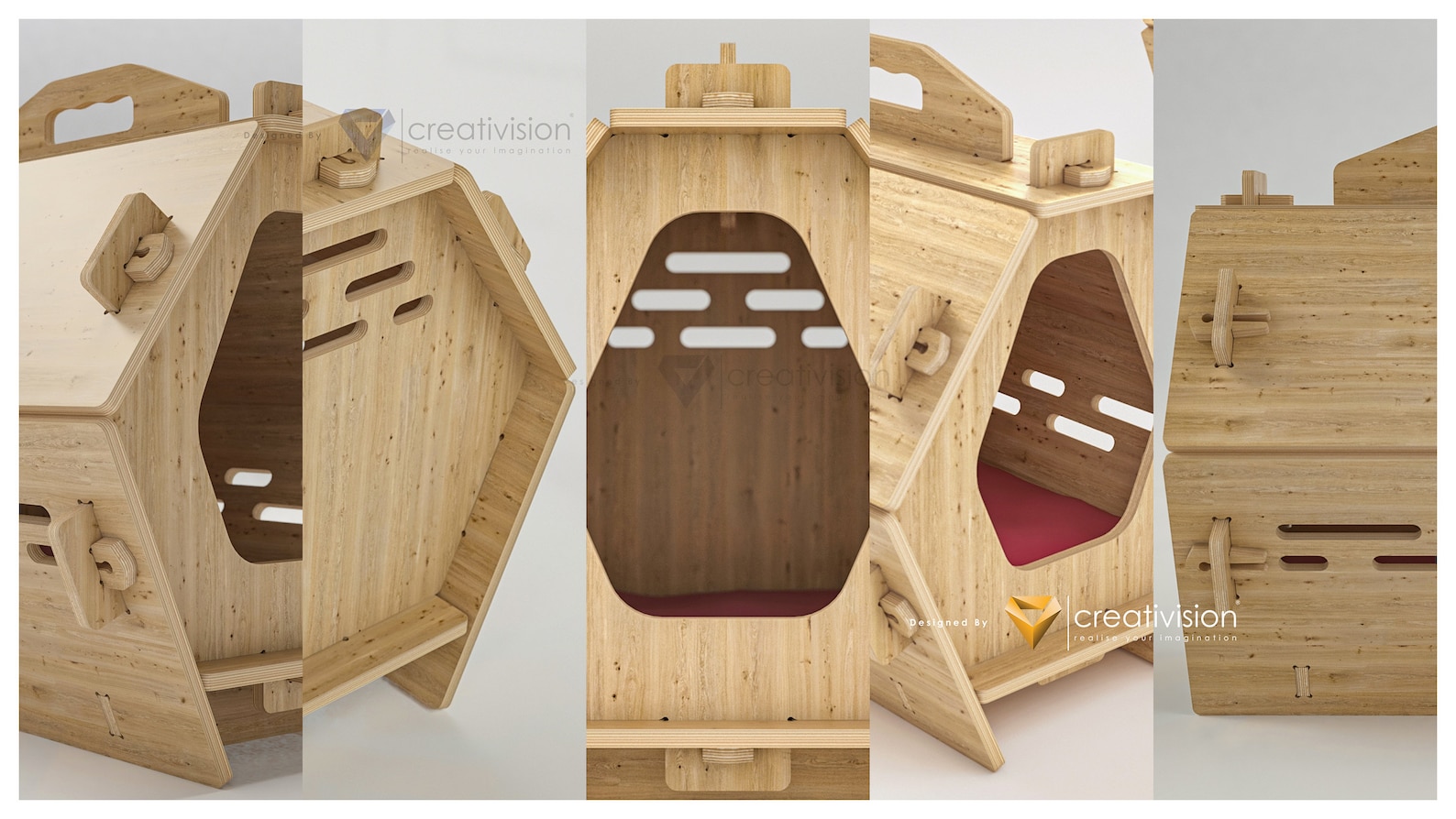 Small Dog/cat House DWG, SVG... for CNC Router Cutting /laser Cutting ...