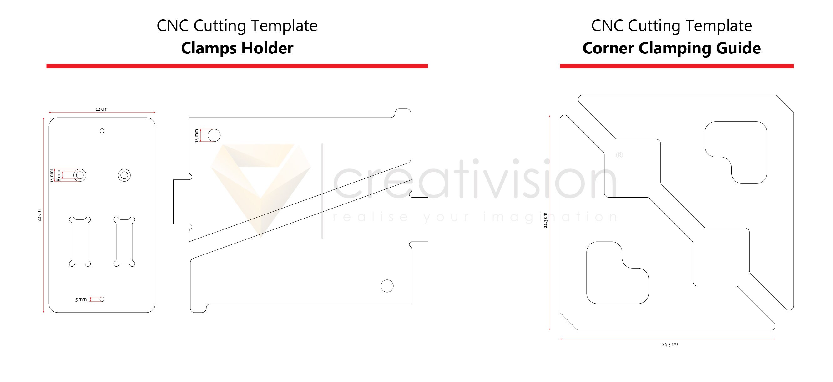 Universal Cnc Corner Clamps Guide, Clamps Holder Template for Carpentry ...