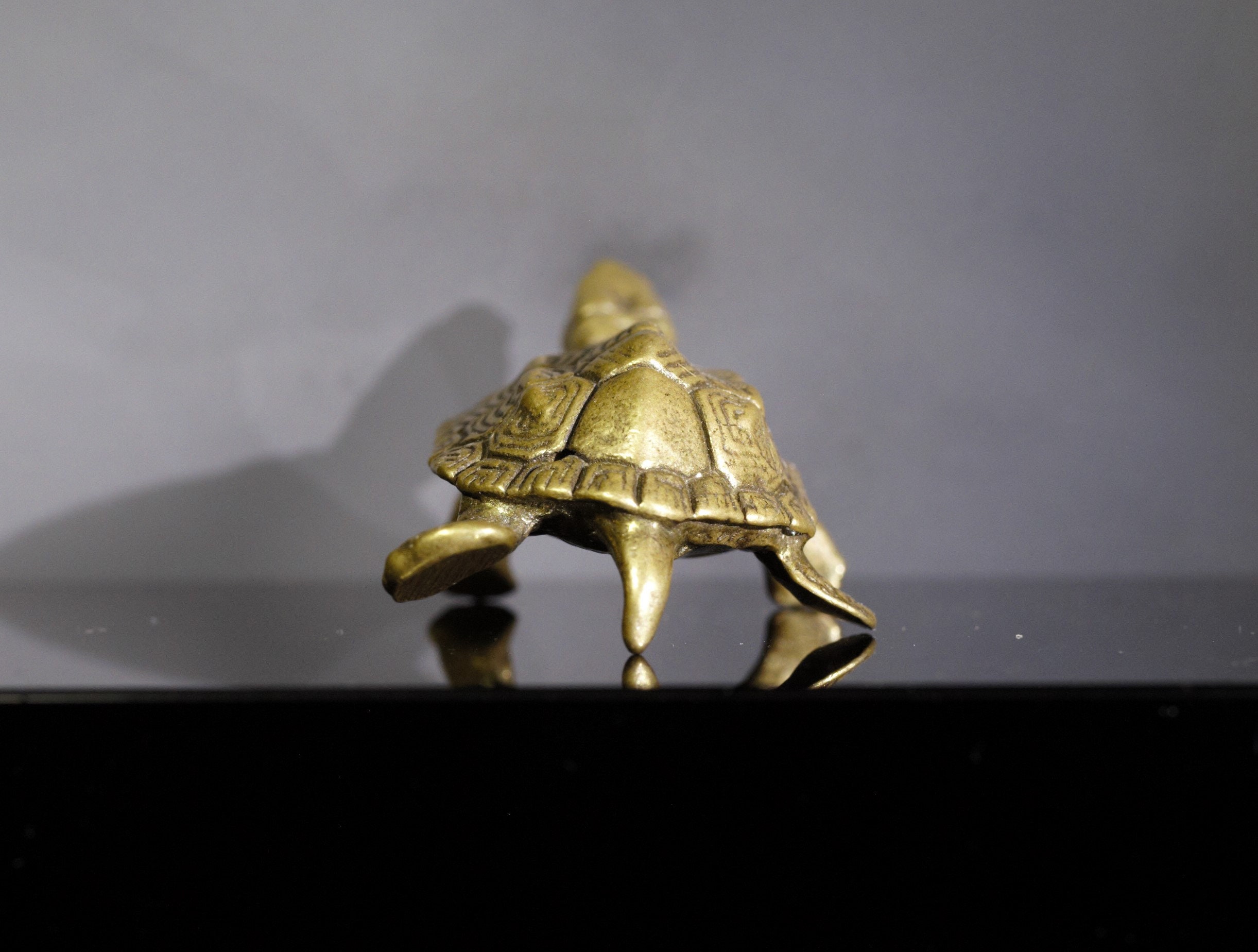 Antique Handicraft Brass Turtle - Etsy