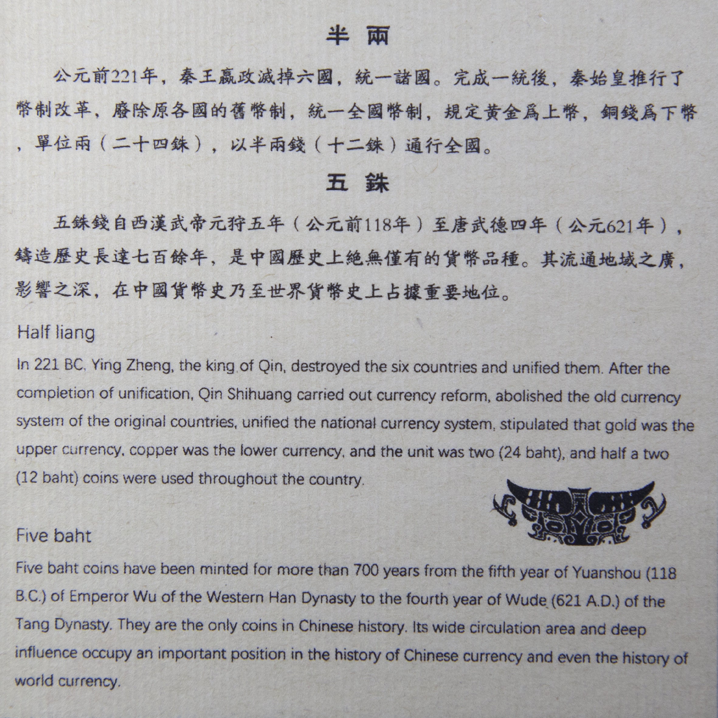 Wuzhu and Banliang Coins of Han Dynasty in Chinaprofessional - Etsy