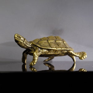 Antique Handicraft Brass Turtle - Etsy