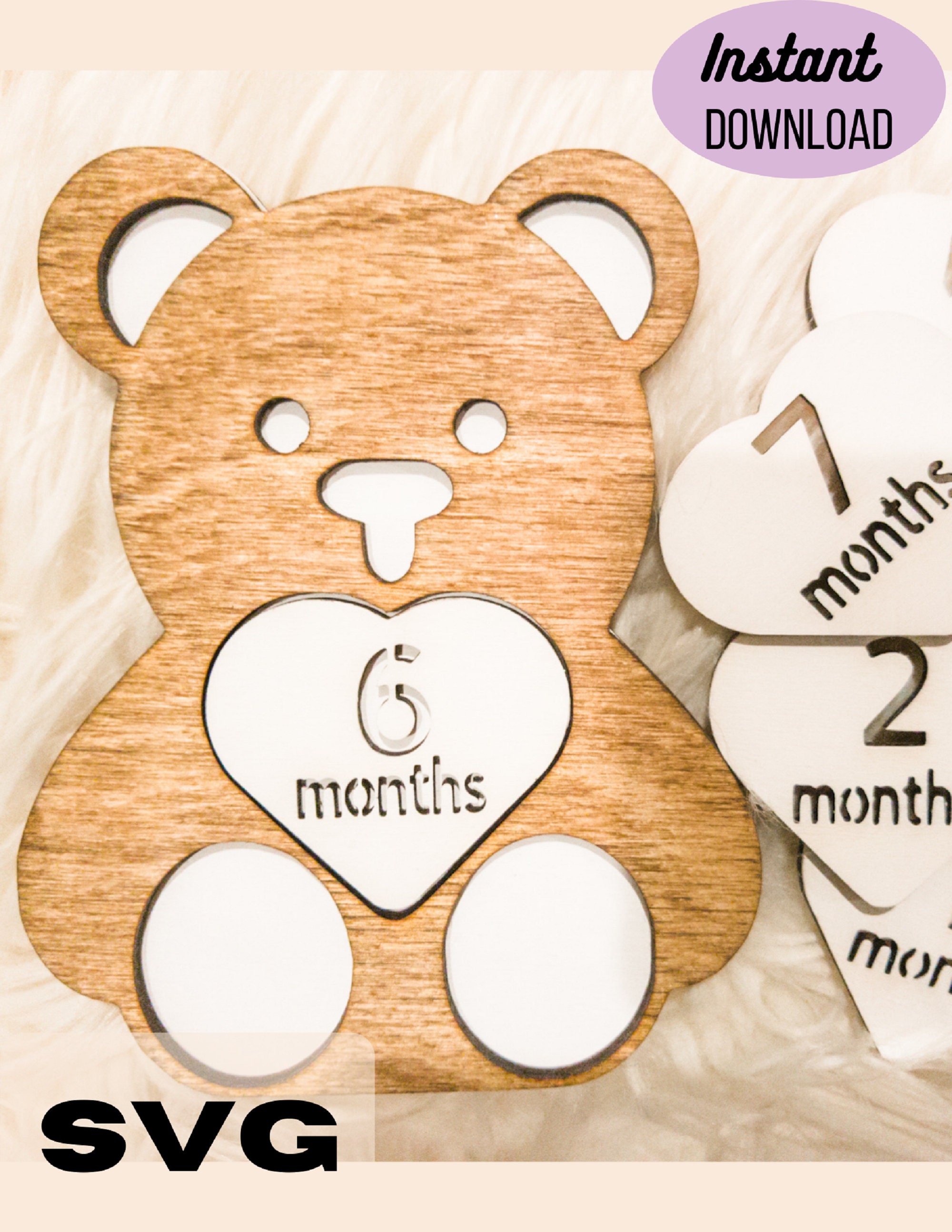 Interchangeable Baby Milestone Card SVG / Hello World/ - Etsy