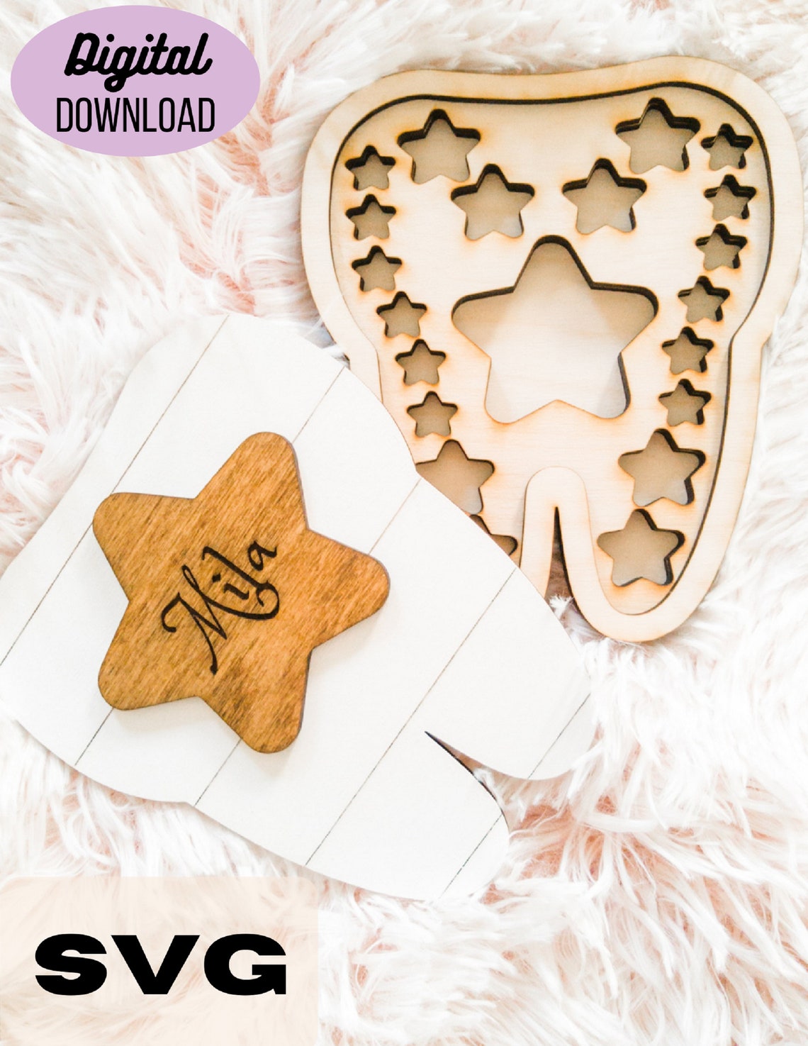 Tooth Fairy Box for Kids Teeth Holder SVG Laser Ready Cut File Digital ...