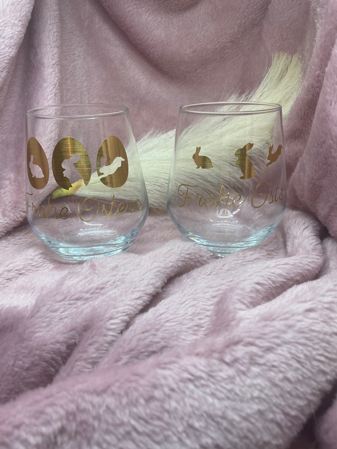 Happy Easter Glass - Etsy