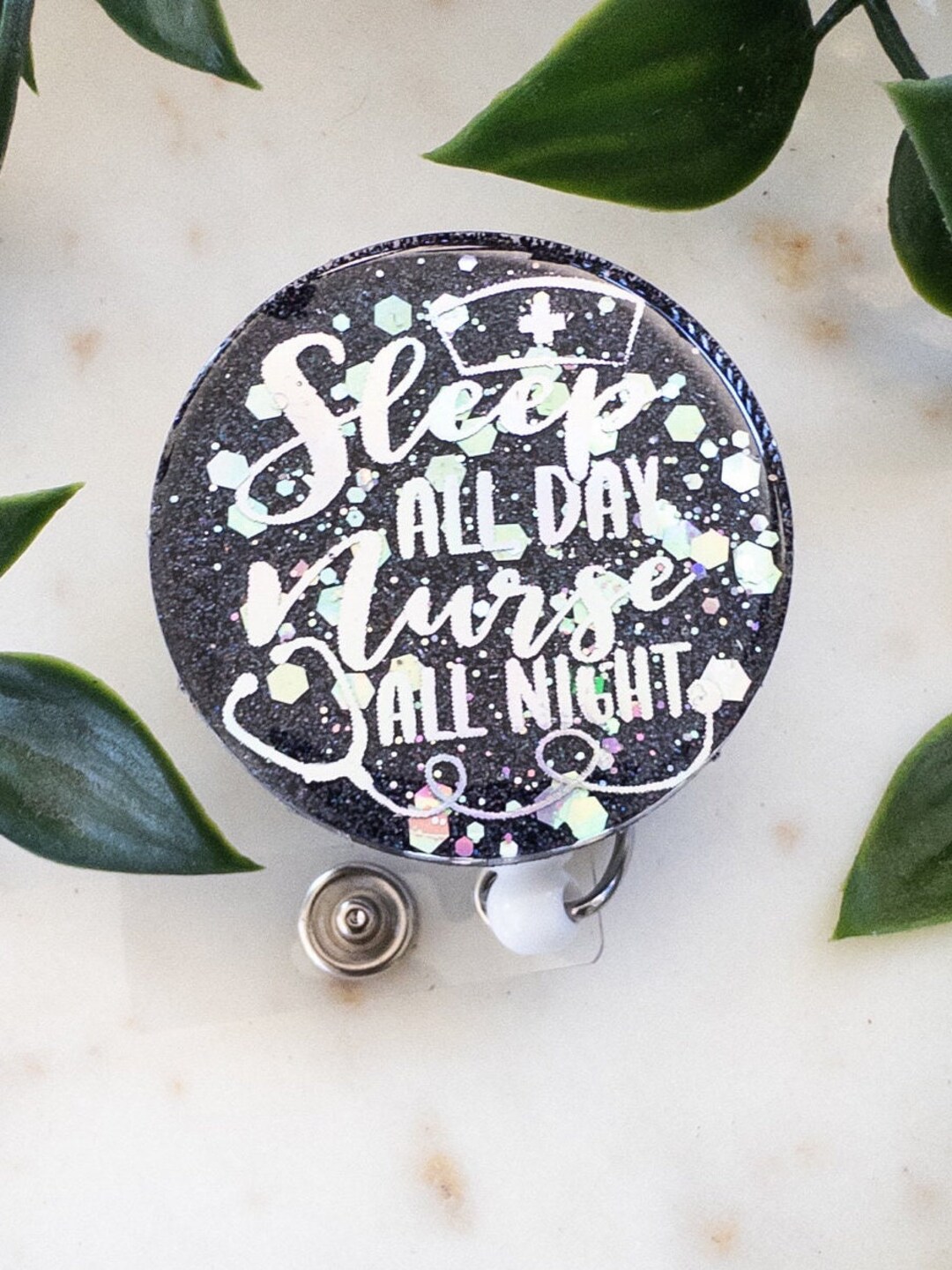 Night Shift Nursing Healthcare Badge Reel Sleep All Day Nurse All Night ...
