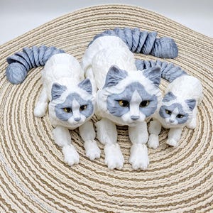 Articulated Ragdoll Cat | 3D Printed Poseable Cat | Three Sizes ...