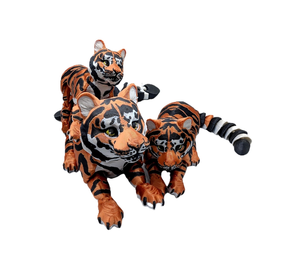 Articulated Tiger Figurine | Flexible Tiger Desk Toy | Cute Animal ...