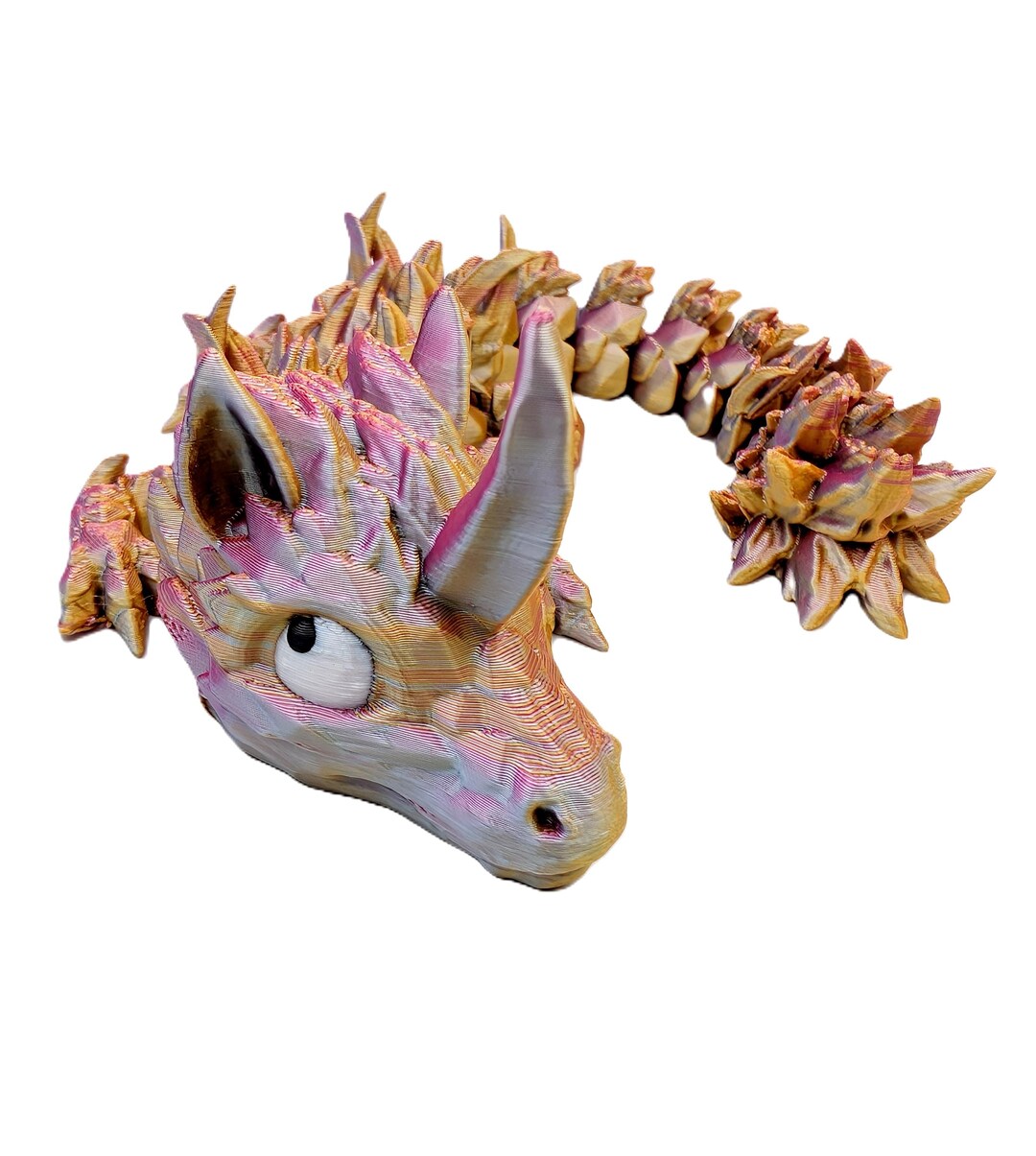 Articulated Crystal Bloom Dragon: 3D Printed Silk PLA Fantasy ...