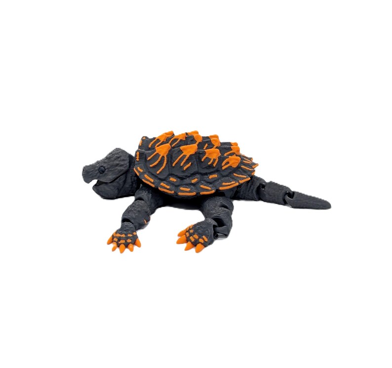 3D Printed Articulated Alligator Snapping Turtle – Poseable Fidget Desk ...