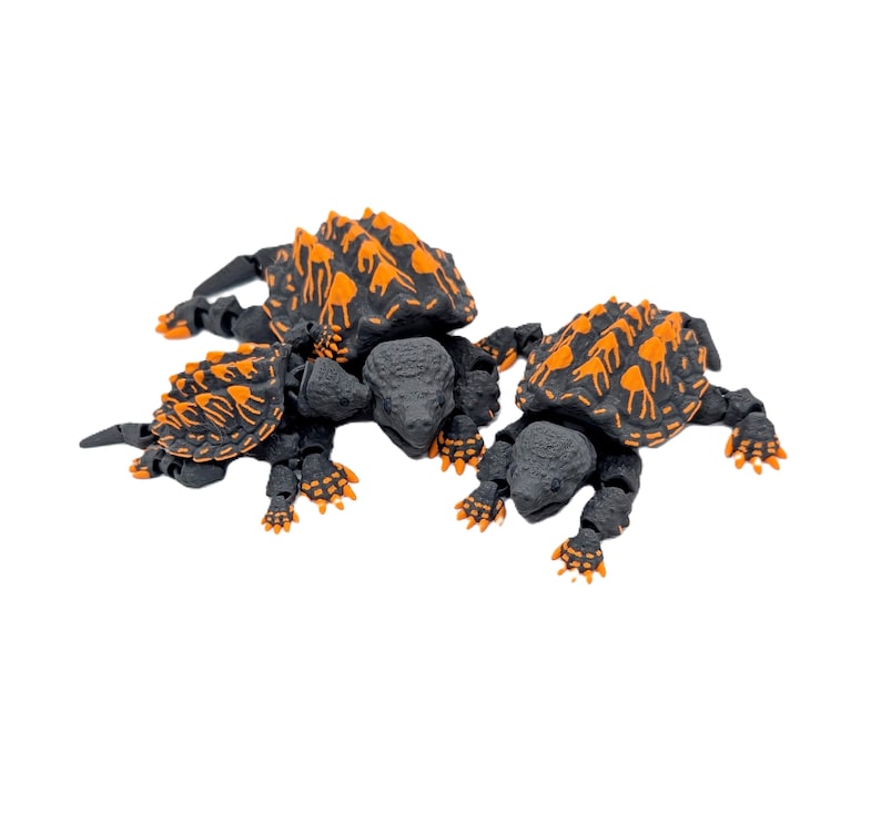 3D Printed Articulated Alligator Snapping Turtle – Poseable Fidget Desk ...